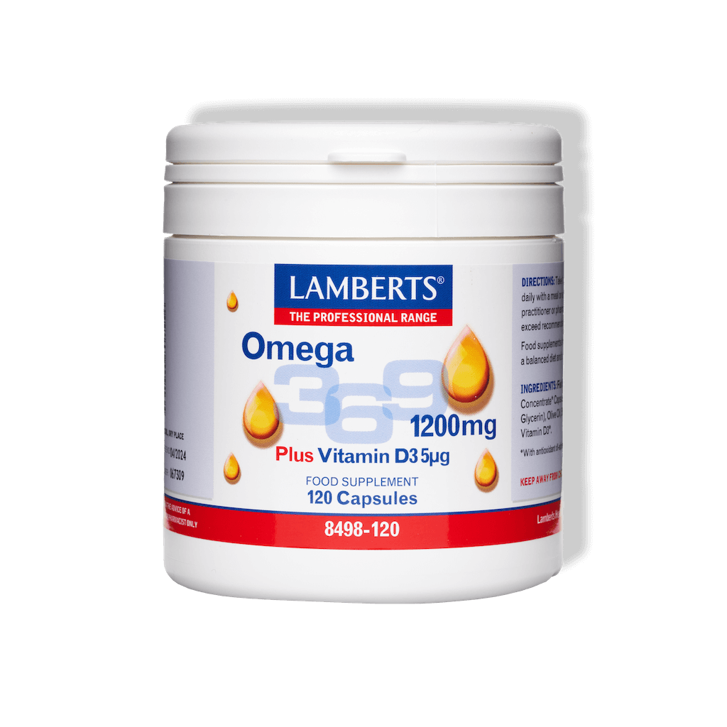 Omega 3-6-9 zivju eļļas kapsulas 1200 mg - Lamberts Latvija